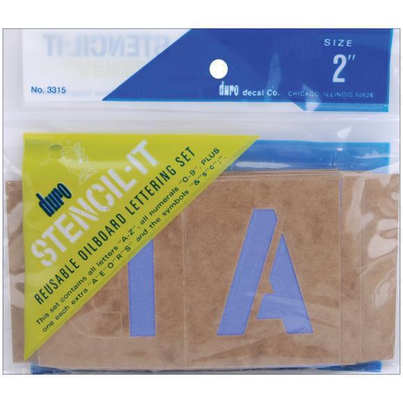 Reusable Lettering Stencil Set 2 Inch | collage