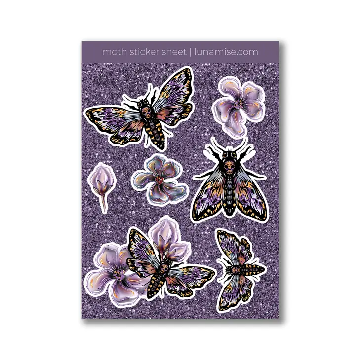 Sticker Sheet Moth | collage